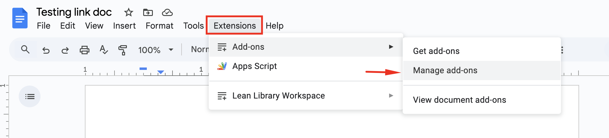 Google Docs Add-on Uninstall/Reinstall – Lean Library Users