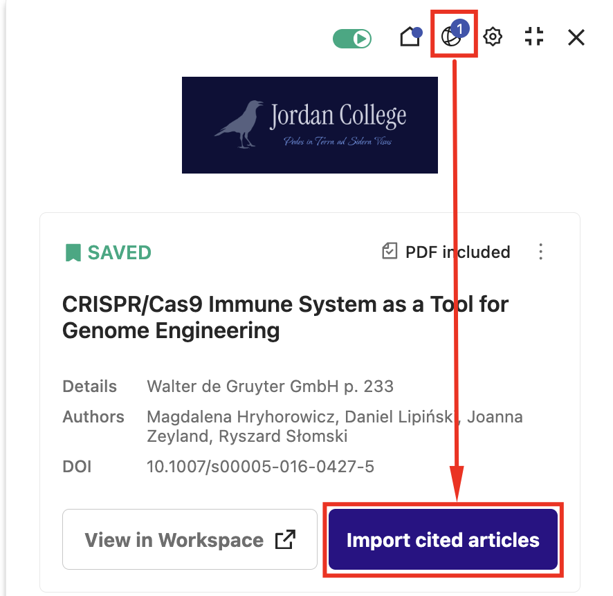 How do I import references cited in an article? – Lean Library Users