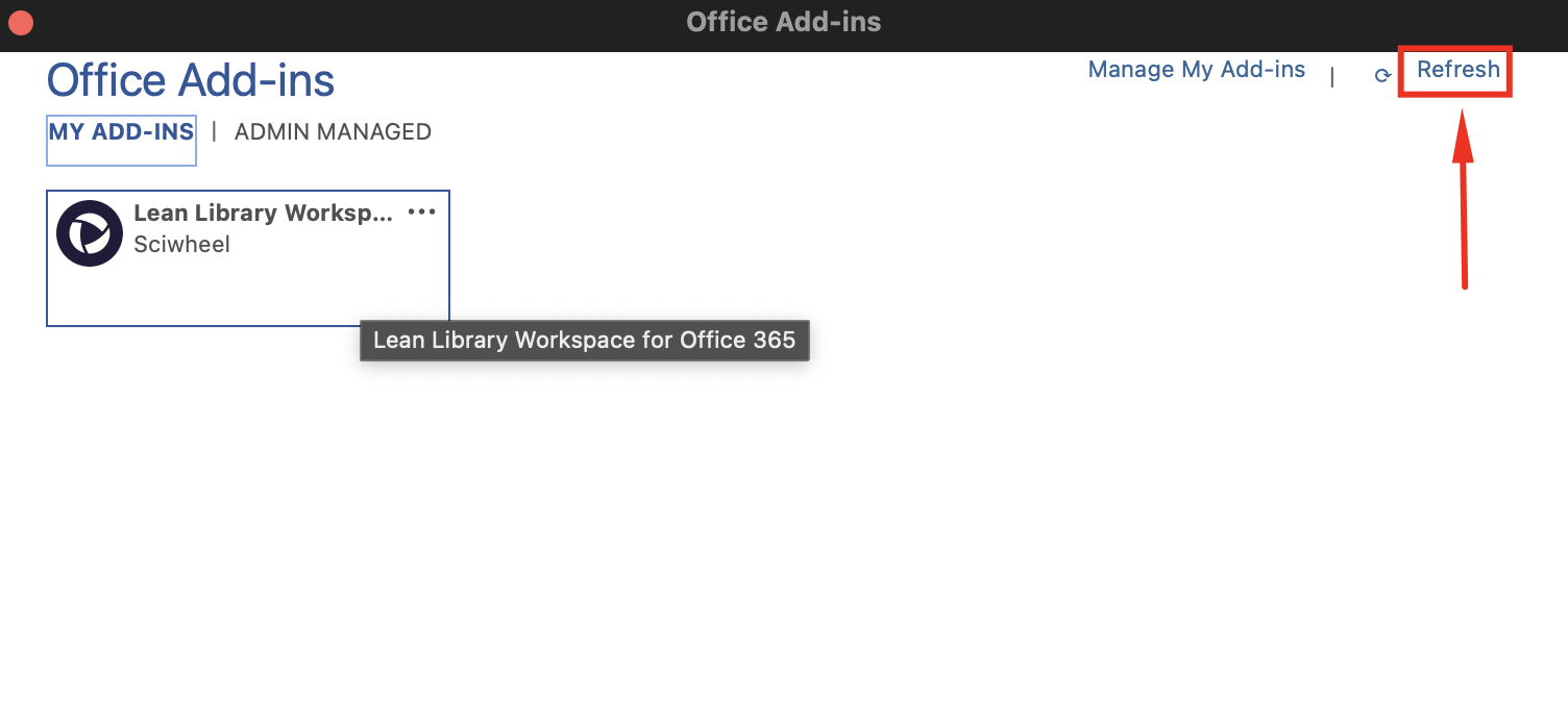 How do I update/refresh the Word add-in? – Lean Library Users